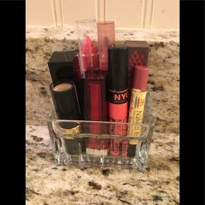 Storage & Organization | Handy Faceted Glass Makeup Accessory Dish ...